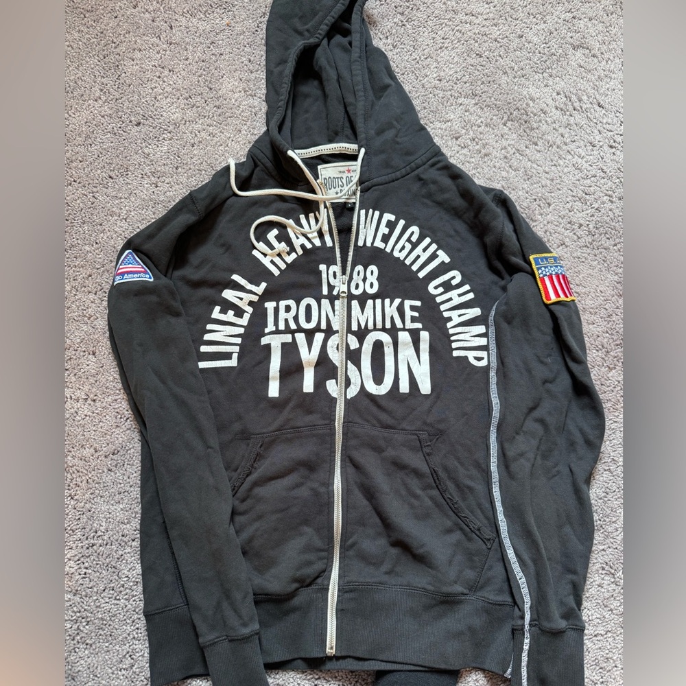 Iron Mike Tyson roots of fight zip up hoodie size L - Gem